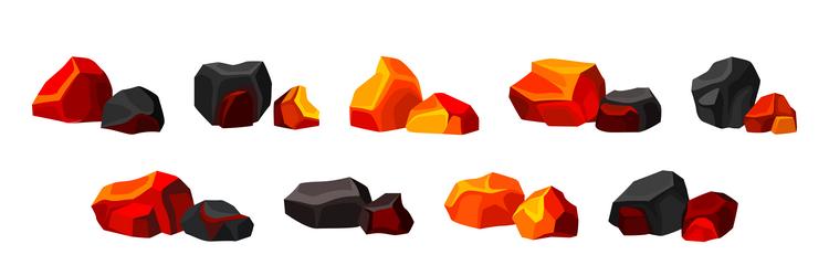 Volcanic rock as formed lava with rough and solid Vector Image