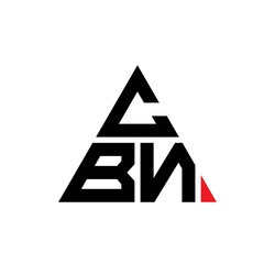 Cbn triangle letter logo design with triangle Vector Image