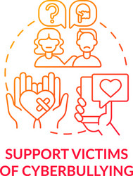Victim advocate concept icon Royalty Free Vector Image