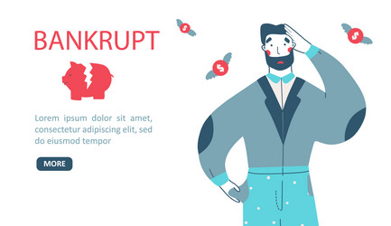 Economic crisis back up plan cartoon flat Vector Image