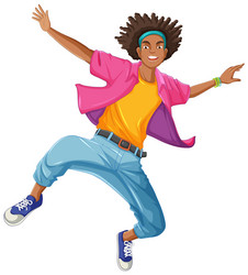 Black african american man cartoon character Vector Image