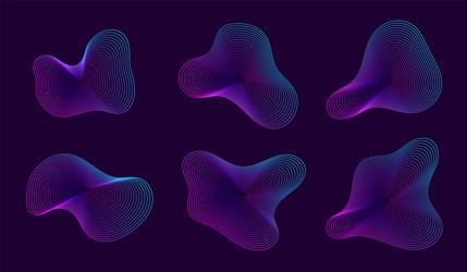 Dynamic amorphous shapes abstract fluid forms Vector Image