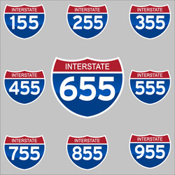 Interstate Signs Vector Images (over 1,600)