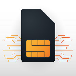 Mobile sim card network technology Royalty Free Vector Image