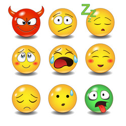 Set of emoticons Royalty Free Vector Image - VectorStock