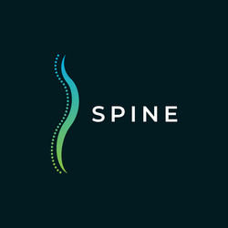 Spine diagnostic center logo design Royalty Free Vector