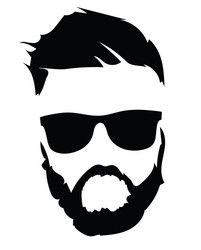 Chevron goatee beard style men facial Royalty Free Vector