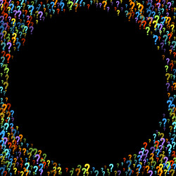 Question marks quiz doubt poll query public Vector Image