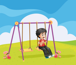 Child Playing Alone Clipart