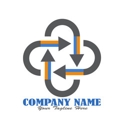 Triangle arrow up logo Royalty Free Vector Image