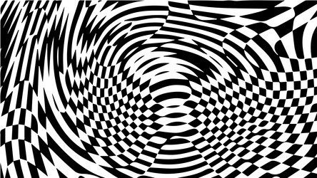 Black and white chess wave pattern checker board Vector Image