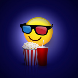 Eating Popcorn Animated Emoticon