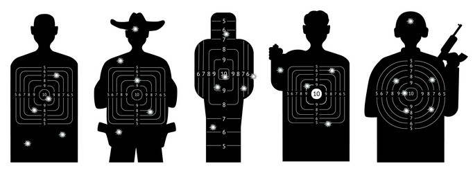 Human Silhouette Shooting Target Vector Images (over 370)