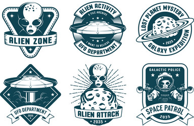 Space exploration icon set Royalty Free Vector Image