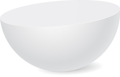 White hemisphere mockup 3d template Royalty Free Vector