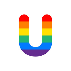 Logo letter o rainbow Royalty Free Vector Image