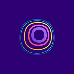 Colorful gradient o letter initial logo Royalty Free Vector