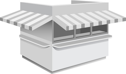 Kiosk stand booth mockup set realistic style Vector Image