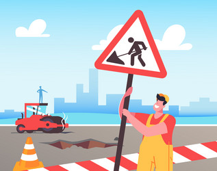 Roadwork icons Royalty Free Vector Image - VectorStock