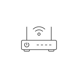Wifi router line icon electronic and network Vector Image