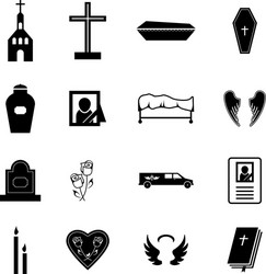 Funeral symbols Royalty Free Vector Image - VectorStock