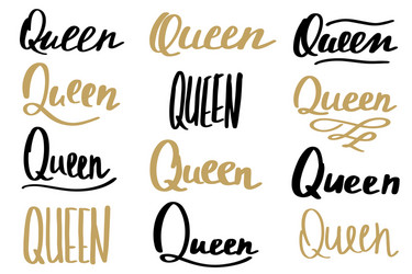 Queen Word Text Vector Images (over 640)