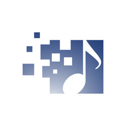 Music notes logo creative abstract key note Vector Image