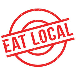 Eat local rubber stamp Royalty Free Vector Image