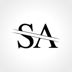 Initial letter sa logo design template Royalty Free Vector
