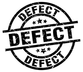 Defect stamp label round grunge sign Royalty Free Vector