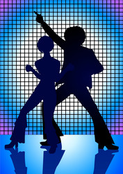 Dancing retro man Royalty Free Vector Image - VectorStock