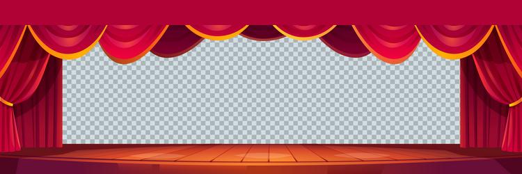 Vintage background or frame on a theatrical theme Vector Image