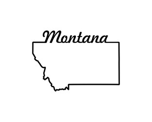 State of Montana Outline Vector Images (over 600)