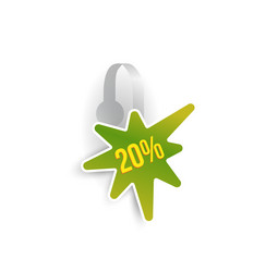 Supermarket promotional wobblers realistic white Vector Image