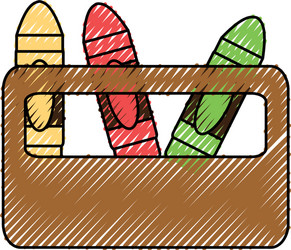 Cute crayons cartoon Royalty Free Vector Image