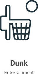 Dodgeball outline icon thin line black Royalty Free Vector