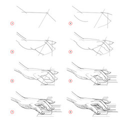 Page shows how to learn to draw sketch of human Vector Image