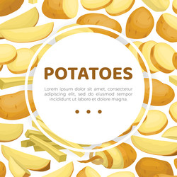 Potato design with raw root vegetable peel Vector Image