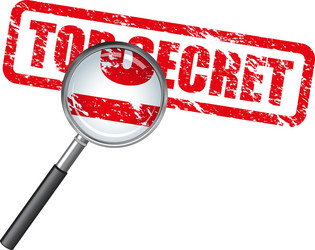 Top secret black and red Royalty Free Vector Image