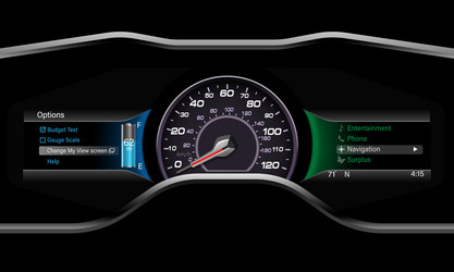 Car dashboard speedmeter technology design modern Vector Image
