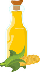 Corn oil icon fat food label logo for web Vector Image