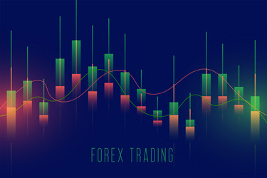 Forex trading graph background for world Vector Image