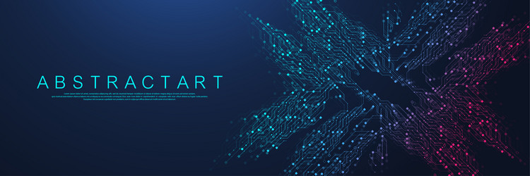 Quantum computer technologies concept futuristic Vector Image