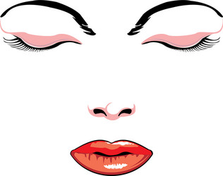 Woman face Royalty Free Vector Image - VectorStock