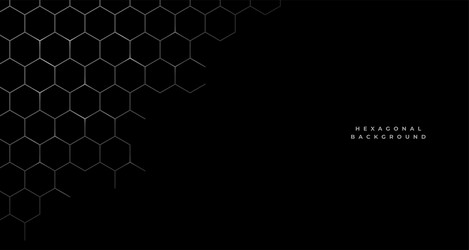 Dark and shiny hexagonal pattern background Vector Image