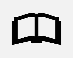 Open book page icon read reading library school Vector Image