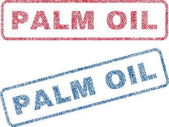 Palm oil rubber stamps Royalty Free Vector Image