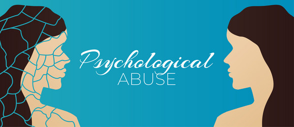 Psychological trauma banner background with woman Vector Image
