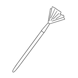School paint brush simple outline Royalty Free Vector Image