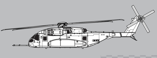 Sikorsky ch-53k king stallion Royalty Free Vector Image